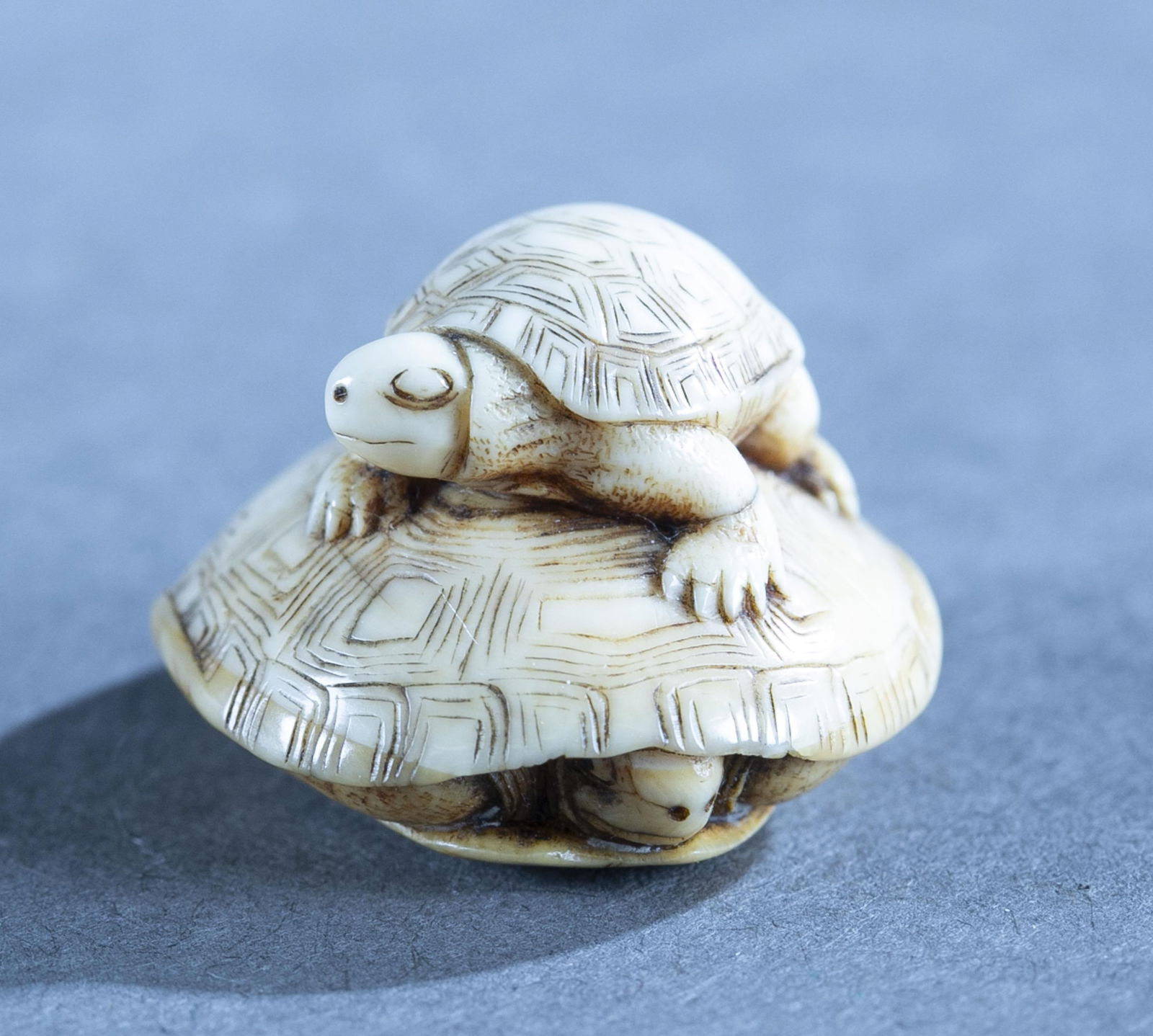 Japanese Netsuke Of Turtles.