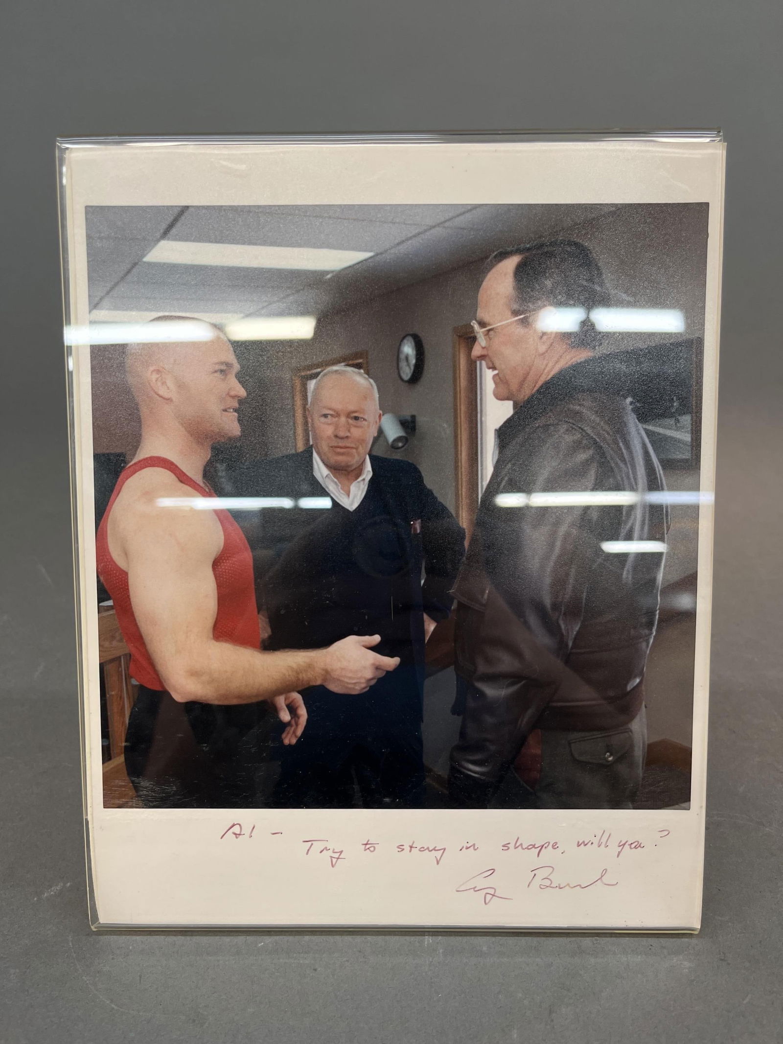 Gen. Gray Signed Photograph From Pres. Bush. Auction