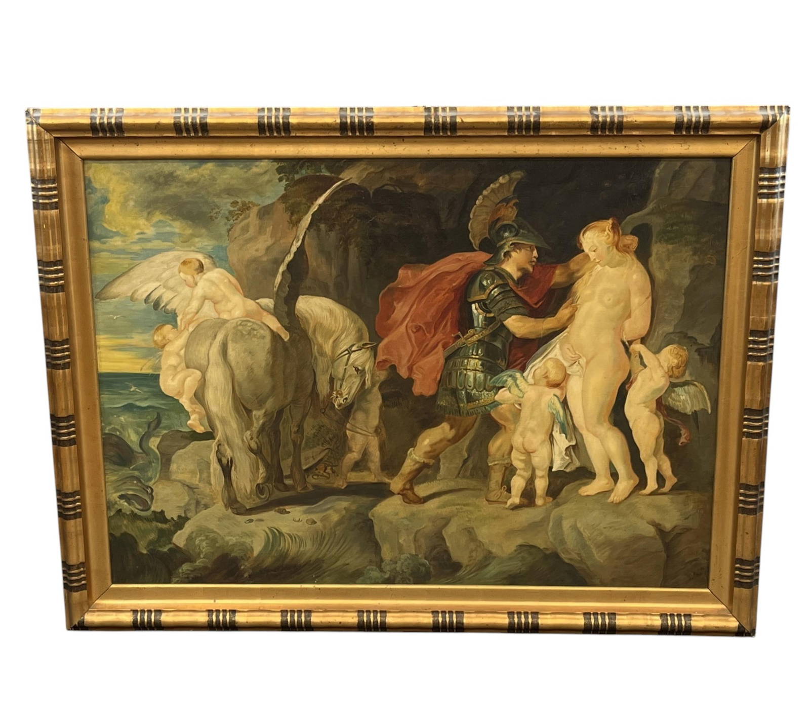 Copy Of Rubens, "perseus Freeing Andromeda," O/c. Auction