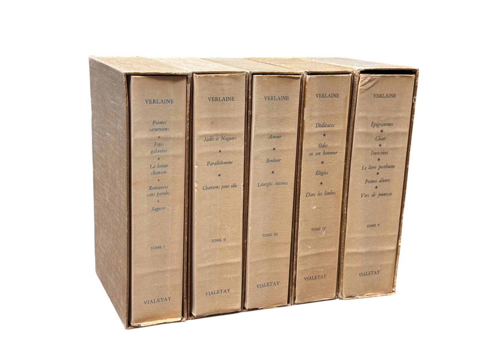 5v. Oeuvres Poetiques Completes De Paul Verlaine Auction