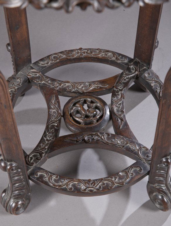 Marble Top Carved Asian Taboret Stand - Sep 15, 2013 | Quinn's Auction ...