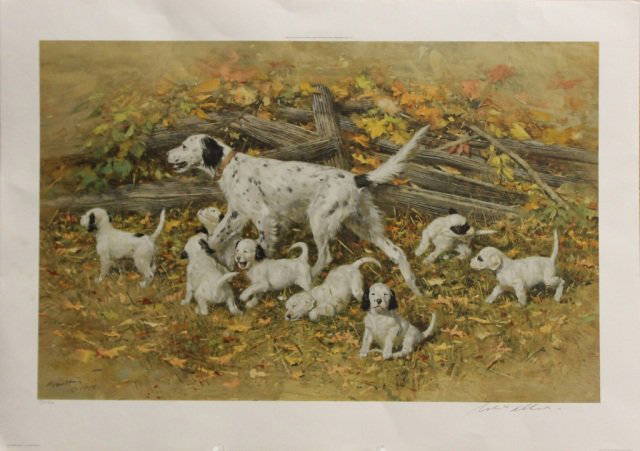 Robert Abbett English Setter Lithograph.