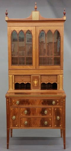 An American Federal Secretary Desk, Early 19th C.