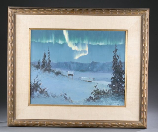 Ellen Henne Goodale, Northern Lights. o/c. - Dec 05, 2015 | Quinn's ...