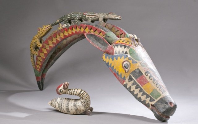 Bozo horned animal mask.