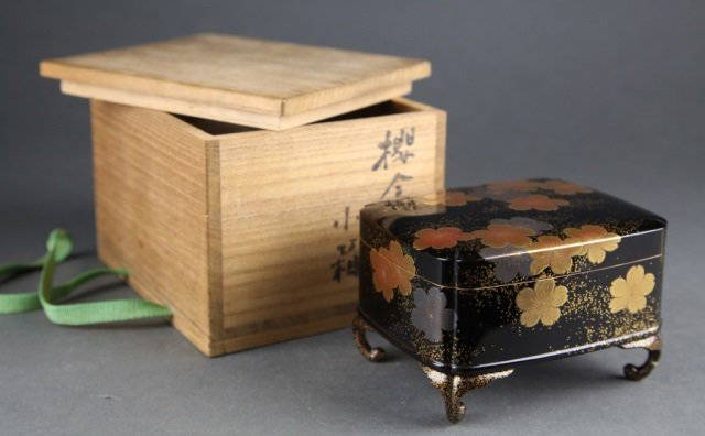 Japanese Lacquer Box, W/original Carrier