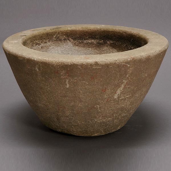 13: CHUMASH ACORN MORTAR EARLY CALIFORNIA INDIAN ART