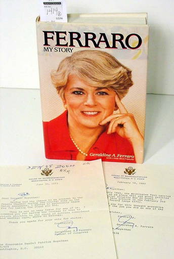 Geraldine Ferraro Book, 2 Letters