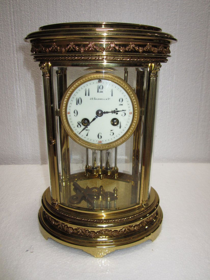 159: France Mantel Clock with Mercury Pendulum