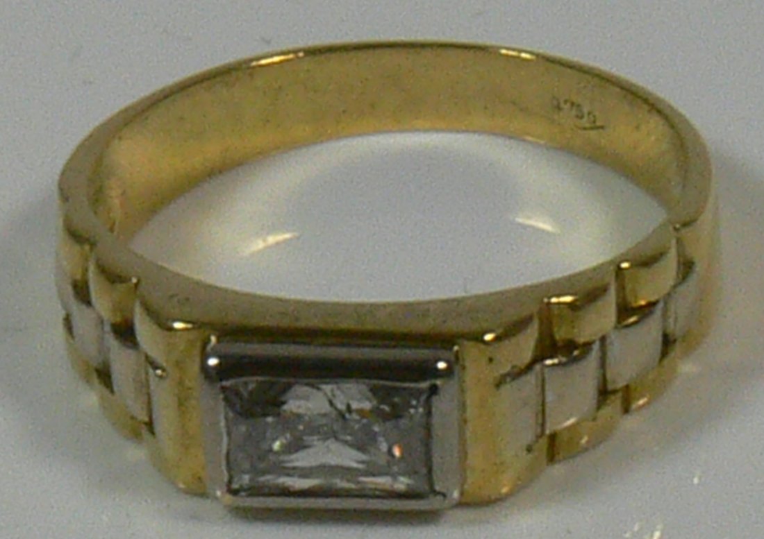 Damen Oder Herren Ring, 750er Gold, 5,5 G, Mit Bri