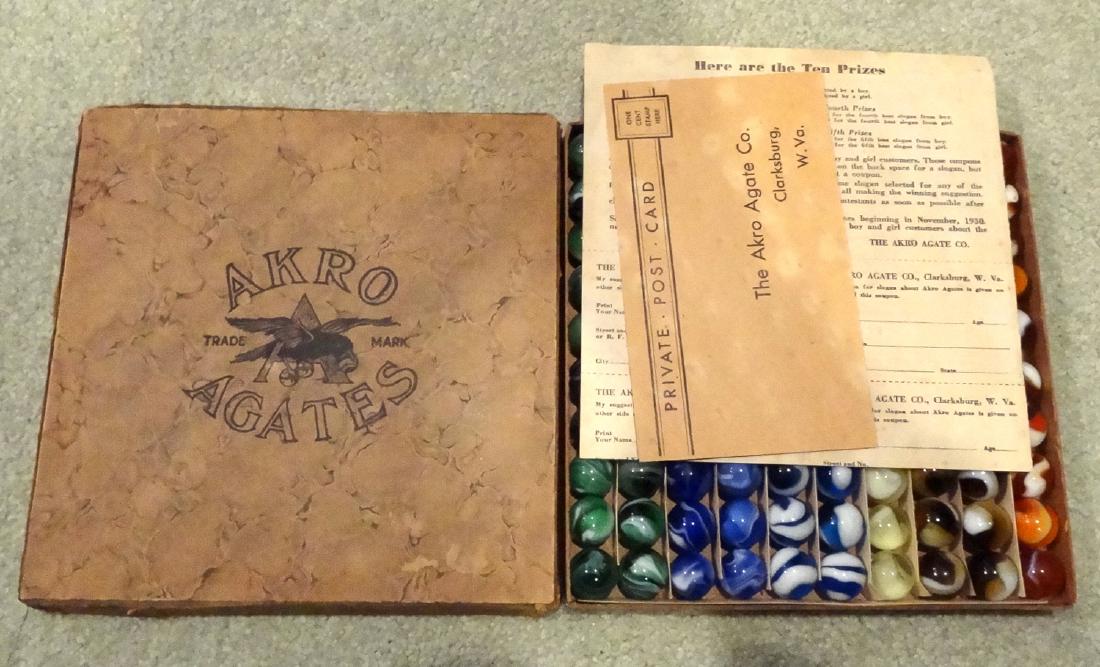 Lot 145.AKRO AGATE COMPANY, Original package. Striped