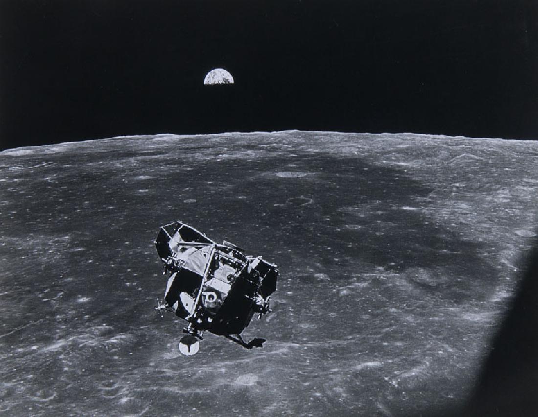 Collins, Michael Lunar Module rising from surface of