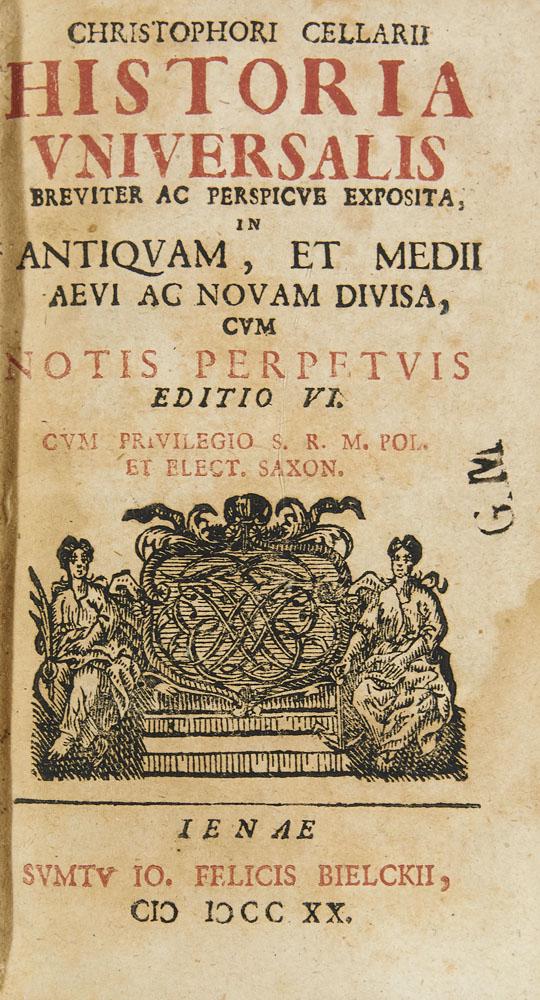Cellarius, Christoph Historia Universalis: Breviter Ac