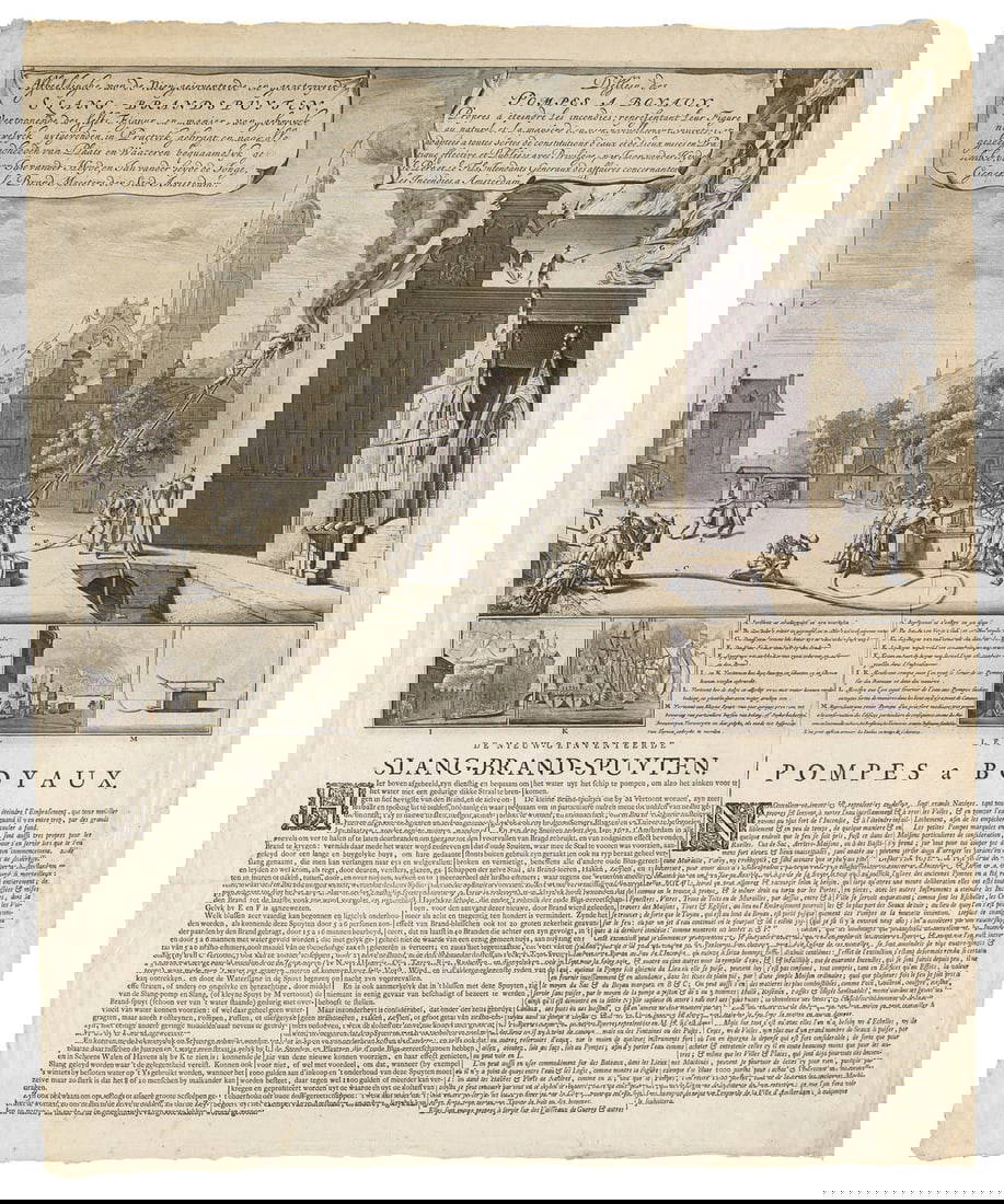 Van Der Heyden, Jan De Nieuw-geinventeerde Slang-brand-spuyten. Pompes ...