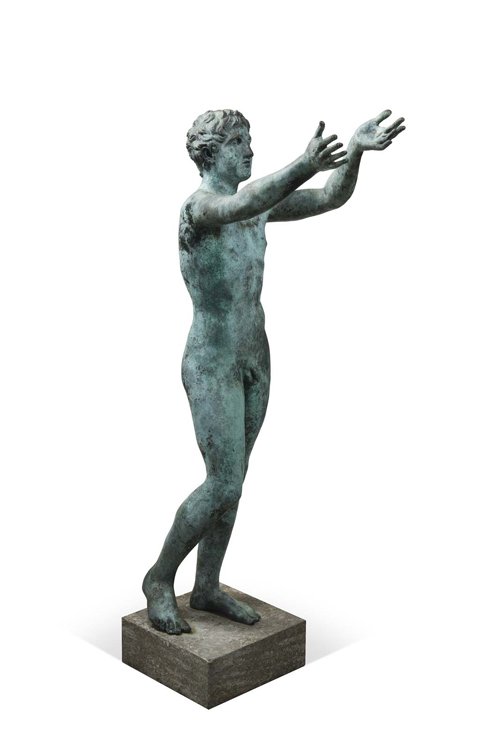 Unbek., Betender Knabe, Bronze