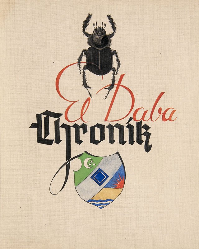 El Daba Chronik (Titel). Handgeschriebene Chronik eines