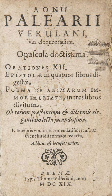 Paleario, Aonio Aonii Palearii opuscula doctissima,