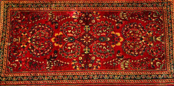 A Semi Antique Painted Persian Sarouk Rug,