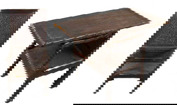 Scottish Carved Pine Metamorphic Chair/table. With