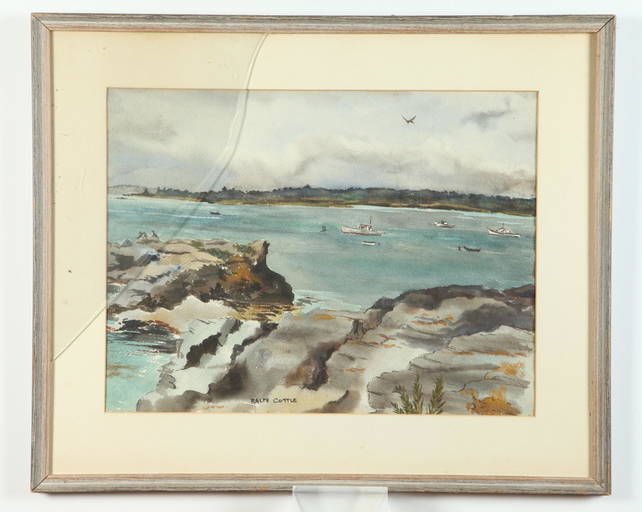 Ralph Cottle (american, 20th Century). Southern Maine Coastline, Circa ...