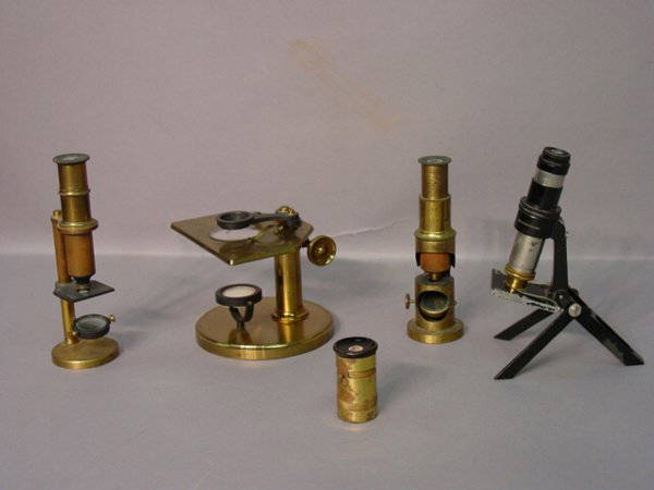 Five Small Microscopes, Including: Baus
