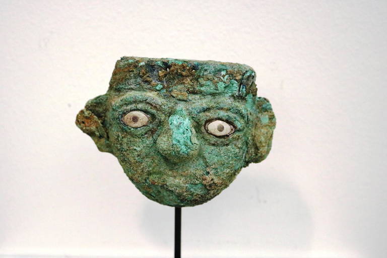 Moche Peru Hammered Copper Pre Columbian Mask, Pre Columbian Moche ...