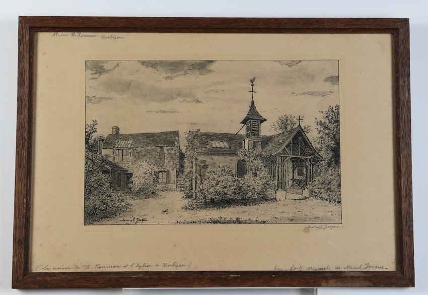 Marcel Jacque (french, 1906 1981). La Maison De Th. Rousseau Et L ...