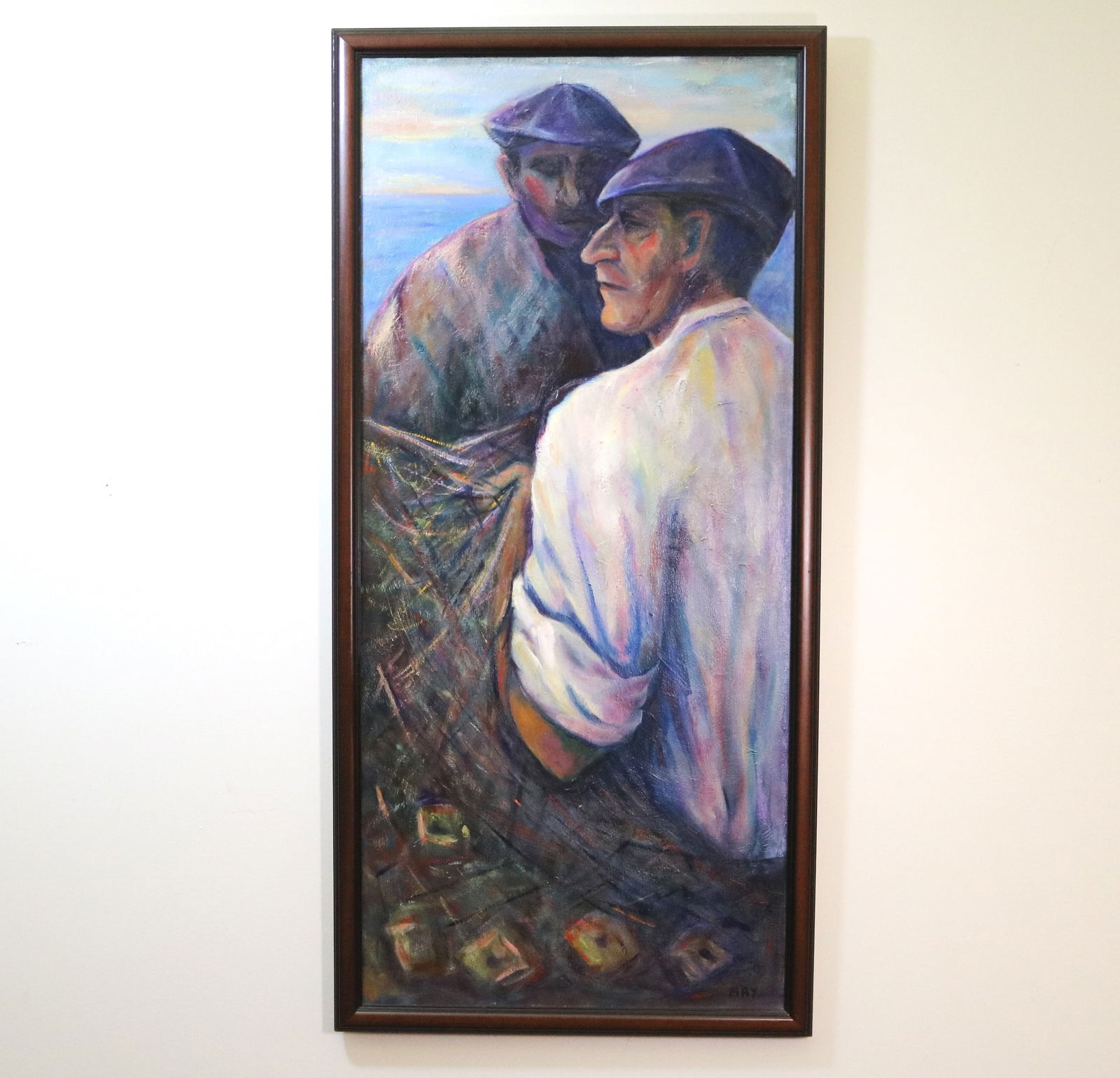 May Heatherly (american, Born 1942). Fishermen, Circa 1990, Oil On ...