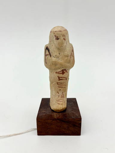 Ancient Egyptian Buff Glaze Ushabti, 21st Dynasty, Circa 1000 B.c. H: 4 In.