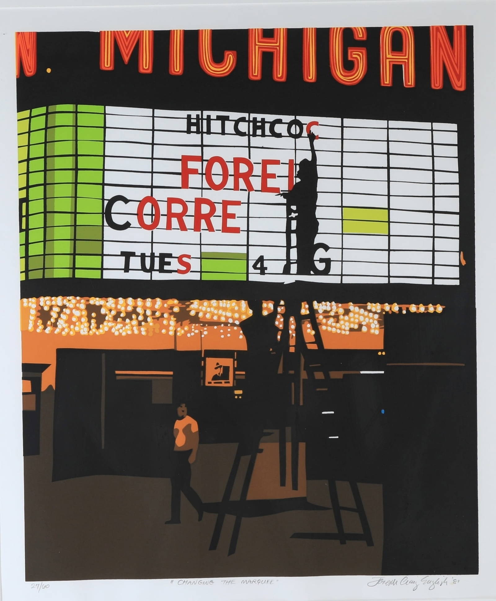Joseph Craig English (american, Born 1947). Changing The Marquee, 1981 ...