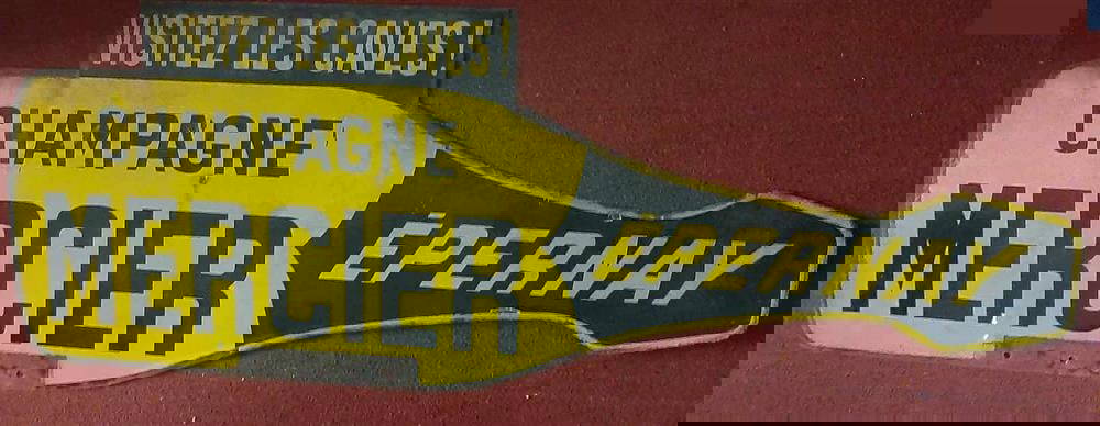 Vintage French Mercier Champagne Double-sided Enameled Diecut ...