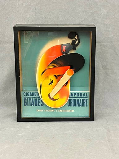Vintage French Gitanes Cigarettes Three Dimensional Paper Advertising ...