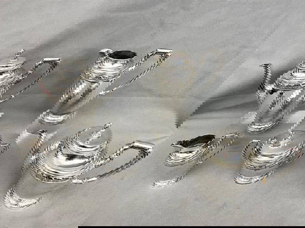 Five-piece German Silver (800-fine) Tea/coffee Service. - Coffee Pot, H ...
