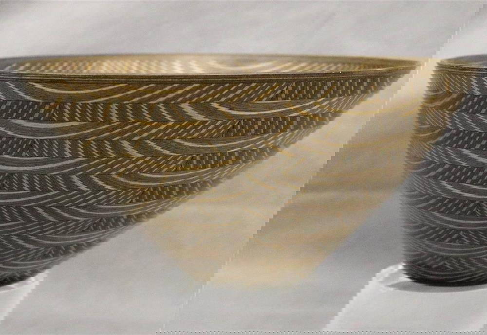 Buzz Coren (american B. 1951). Wooden Flaring Circular Bowl In Mosaic ...