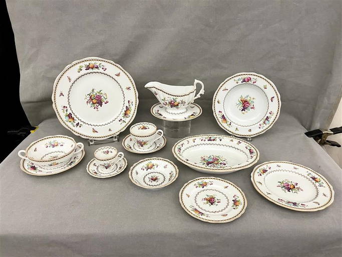92 Piece Service Copeland Spode "rockingham" Pattern Bone China ...
