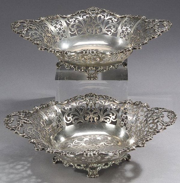 A Pair Of American Silver Bread Baskets,