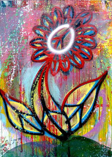 An Oil On Canvas By The Street Artist King Robbo