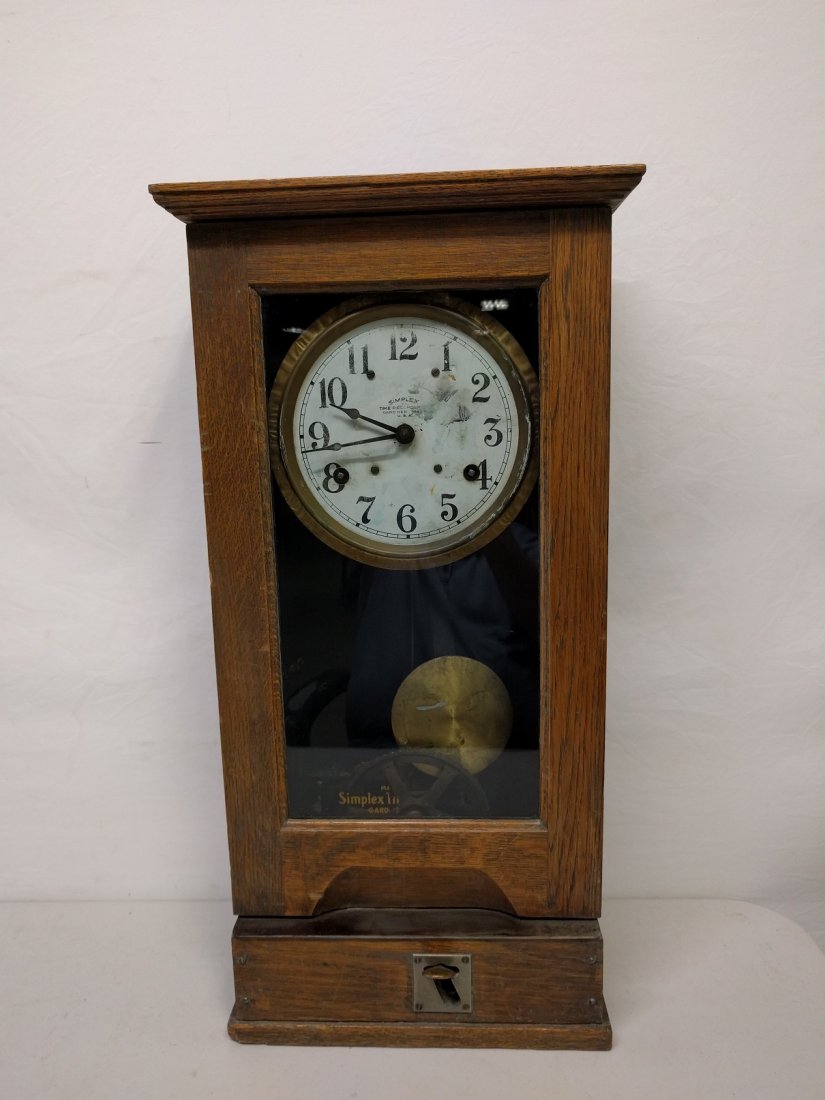 Simplex Time Recorder clock - Jun 22, 2019 | Heritage Antiques ...
