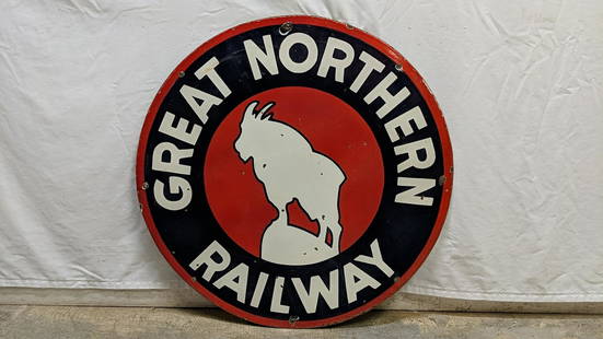 Antique Great Northern Railway No Trespassing Sign