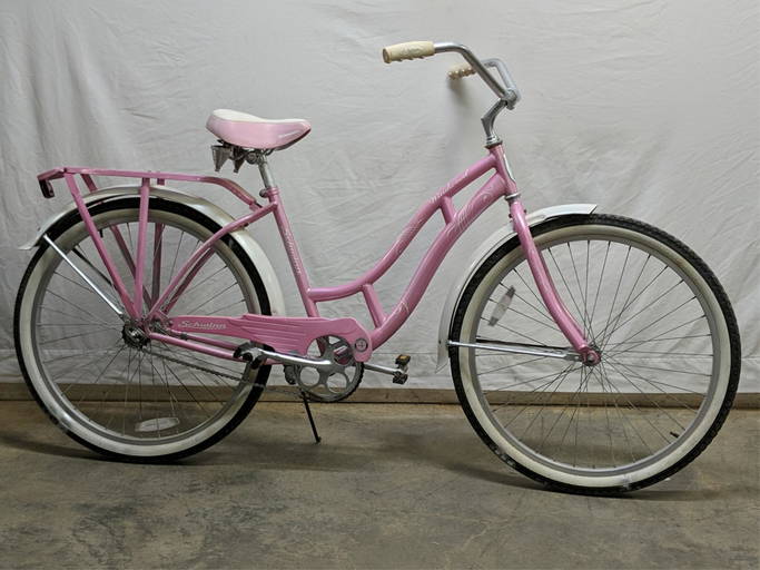 26" Ladies Pink And White Schwinn Windwood Bike