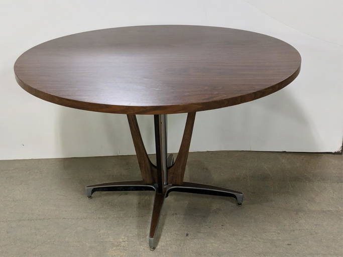 48" Mid Century Modern Walnut Formicatable