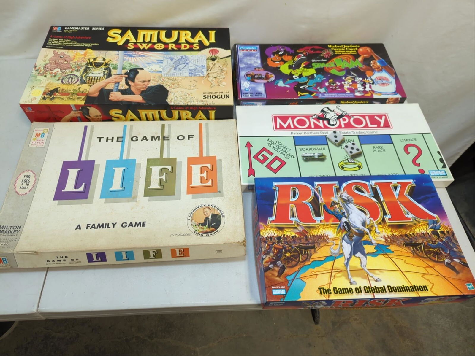 5 Board Games In Original Boxes