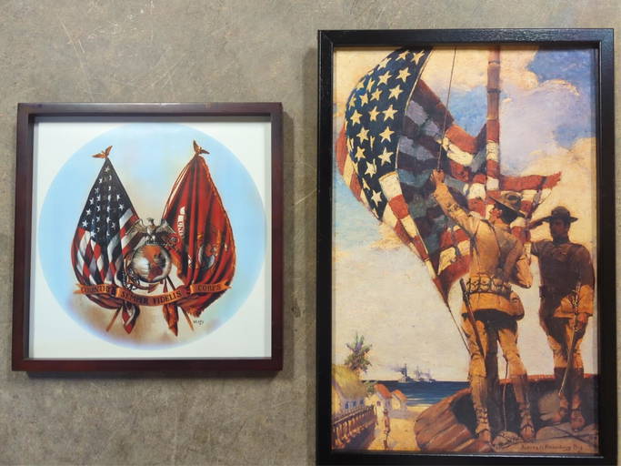 2 U.S. Marine Corps Prints (#0273) on May 21, 2022 | Heritage Antiques ...