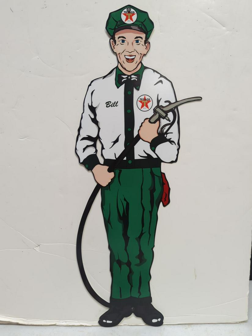 Licensed Texaco Man And Embossed Sign