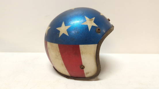Vtg Stars & Stripes Easy Rider Motorcycle Helmet