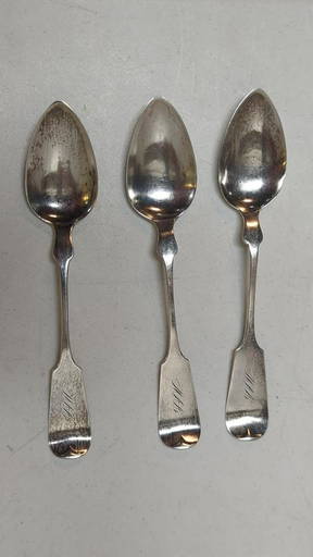 (3) William Henry Calhoun Coin Silver Spoons