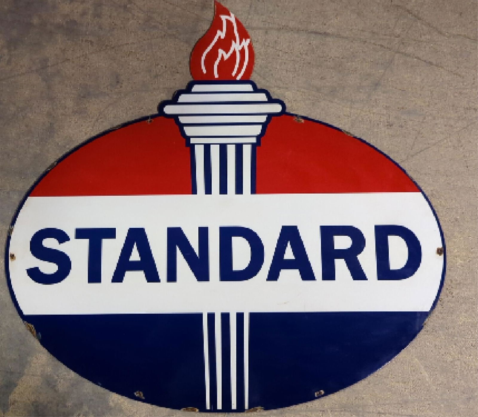 Standard Oil with Flame double sided sign - Apr 01, 2023 | Heritage ...