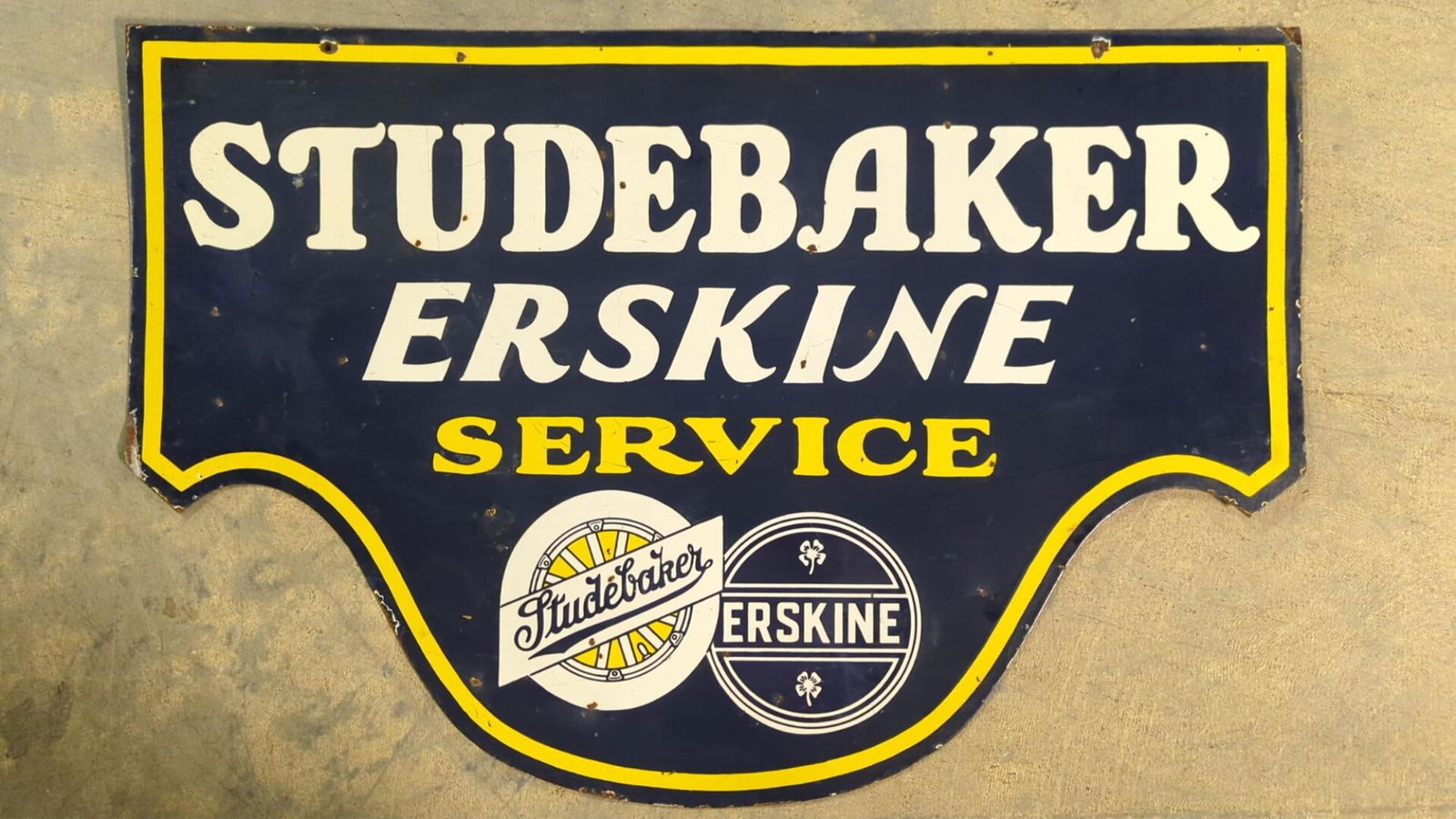 Porcelain 48" Studebaker Erskine Service Sign