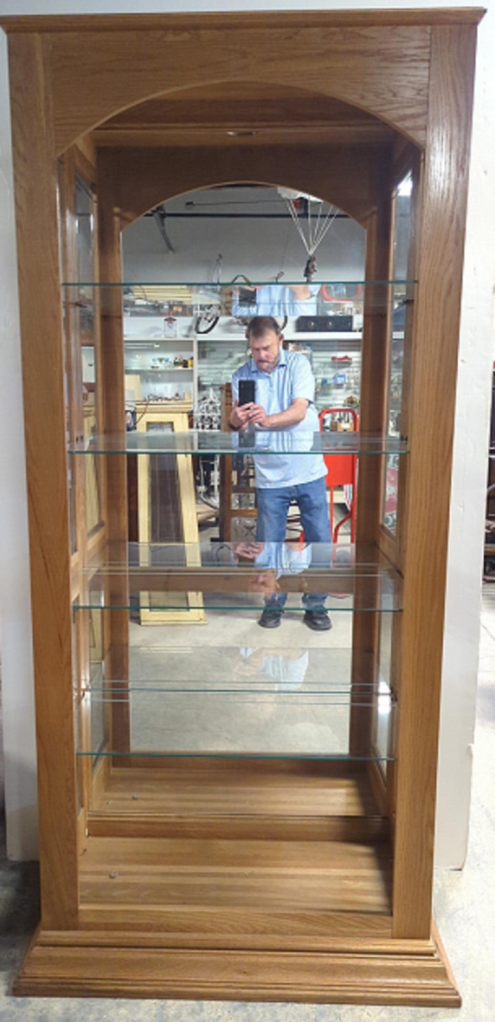 Solid Oak Open Display Cabinet