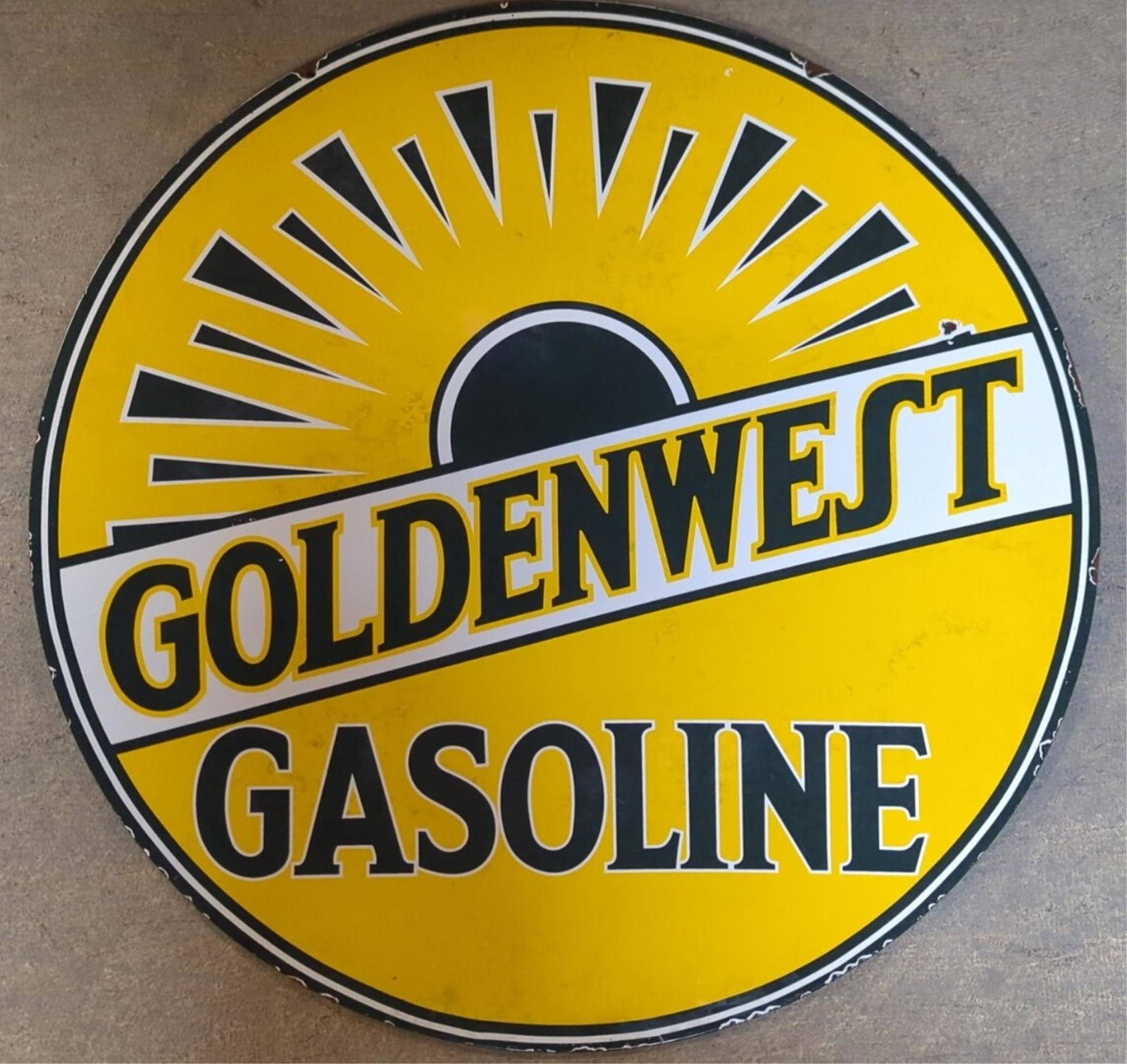 Porcelain Goldenwest Gasoline Sign Auction